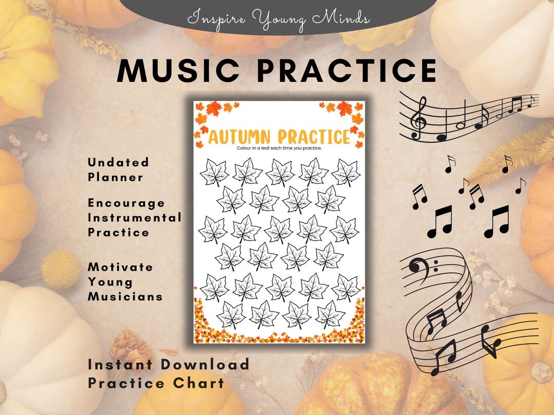 Music Instrument Practice Chart for Kids Piano Practice Chart for Kids ...