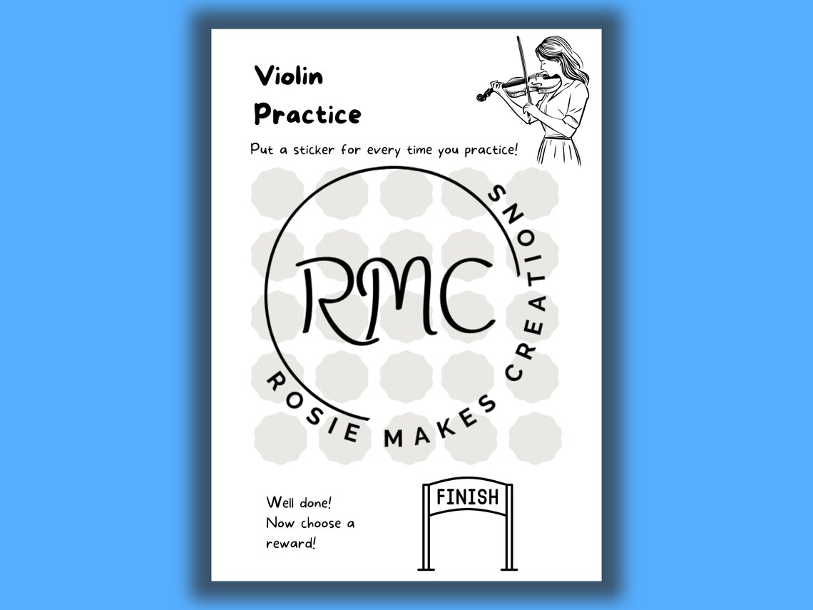 Music Instrument Practice Chart for Kids | Violin Practice Chart for ...