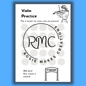 Music Instrument Practice Chart for Kids | Violin Practice Chart for ...