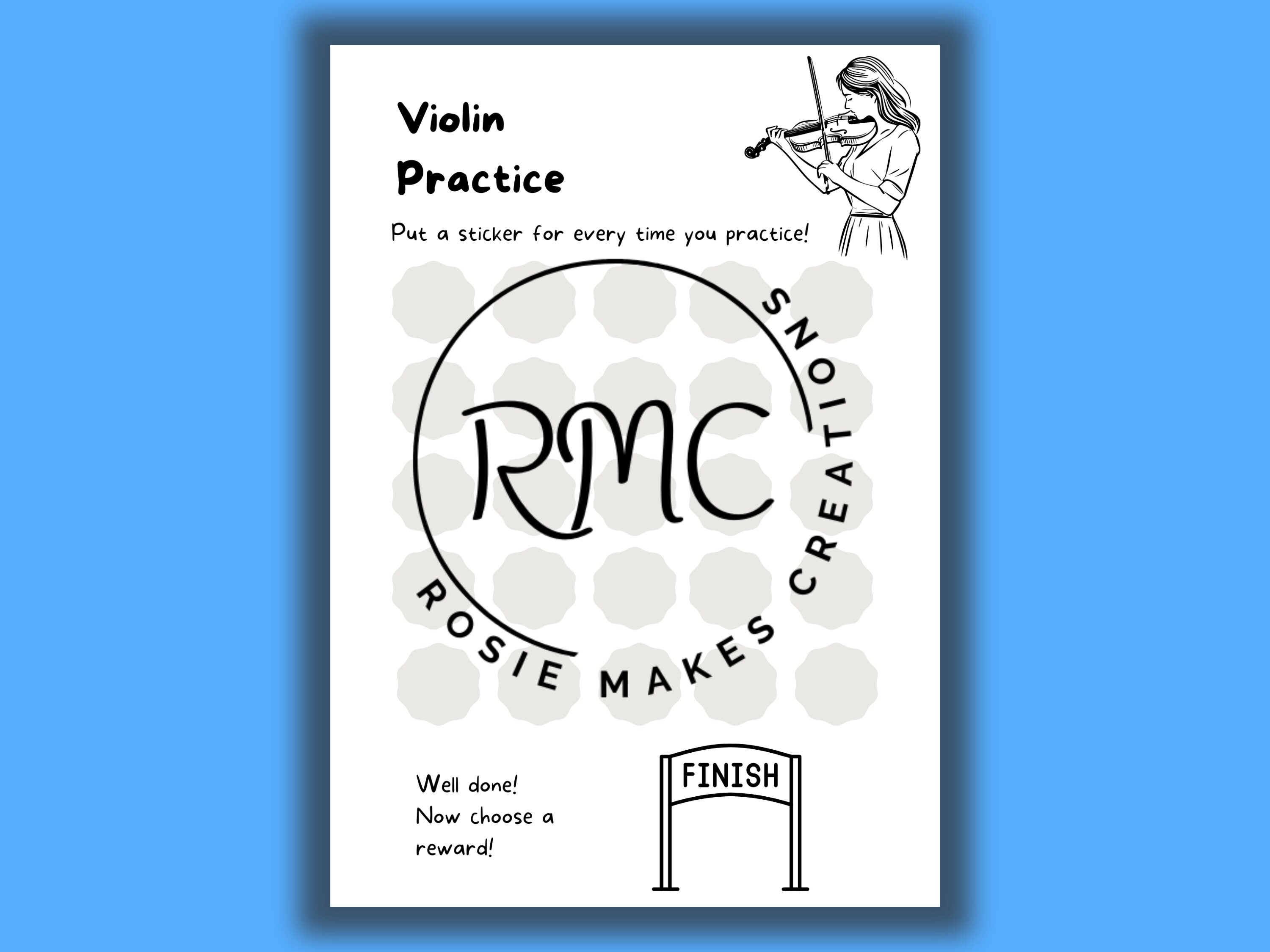 Music Instrument Practice Chart for Kids | Violin Practice Chart for ...