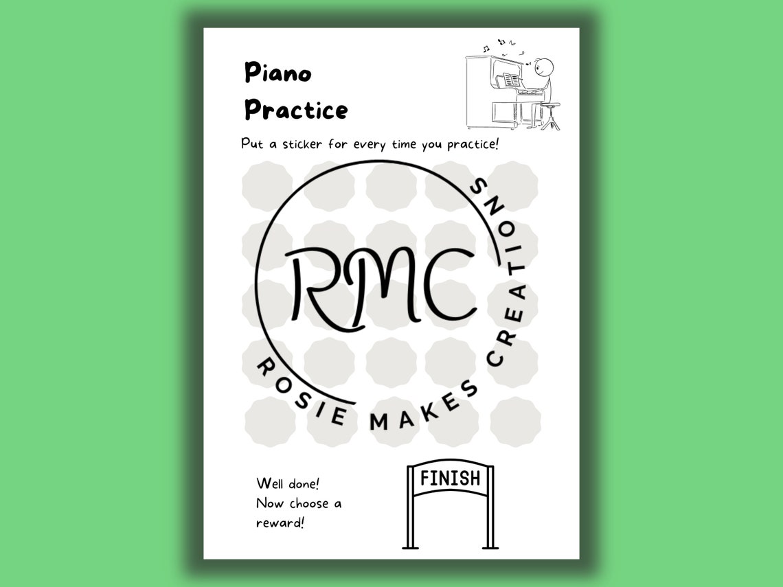 Music Instrument Practice Chart for Kids | Piano Practice Chart for ...