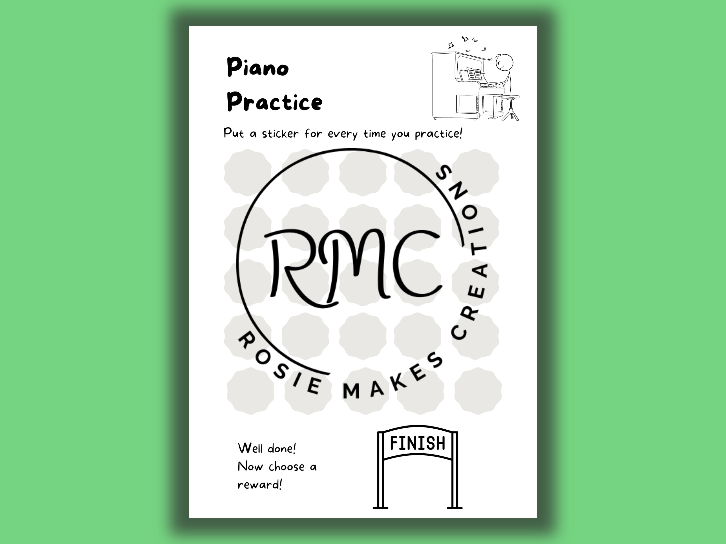 Music Instrument Practice Chart for Kids | Piano Practice Chart for ...