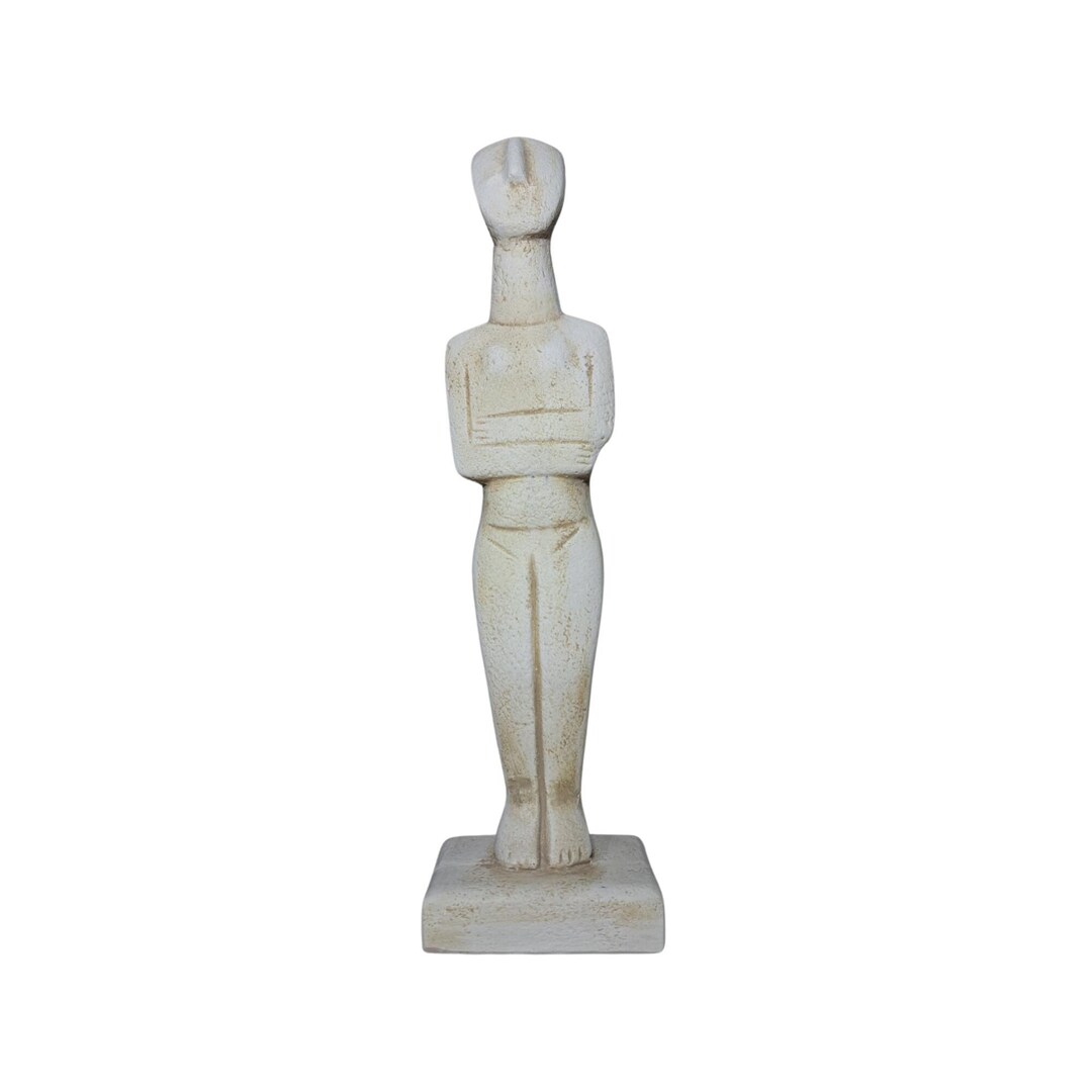 Naxos Standing Cycladic Idol Statue Ancient Greek Sculpture - Etsy
