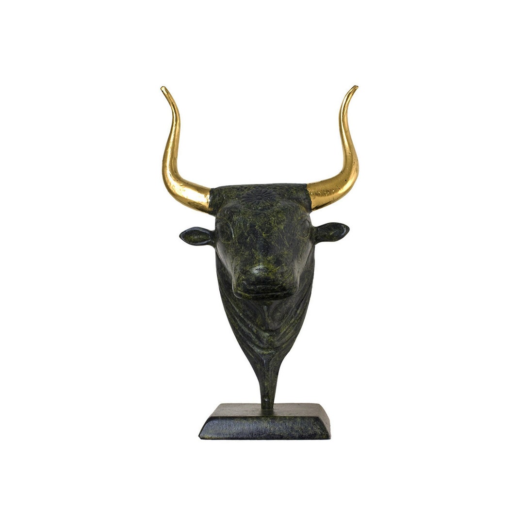 Bull Head of Knossos Sculpture Solid Bronze Statue - Etsy UK