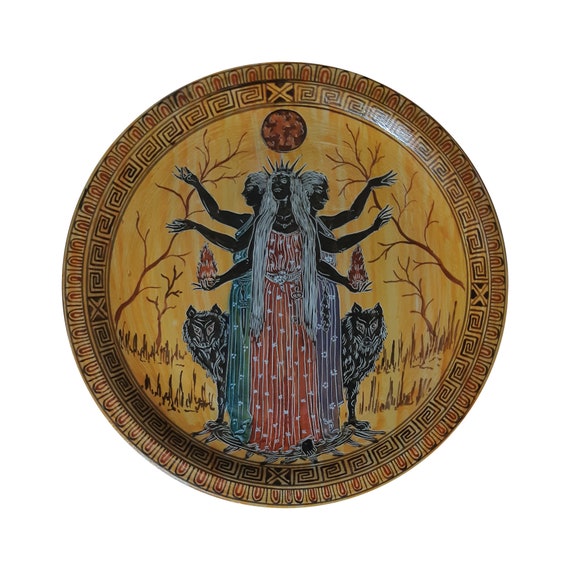 Hecate Goddess Ceramic Terracotta Plate - Etsy