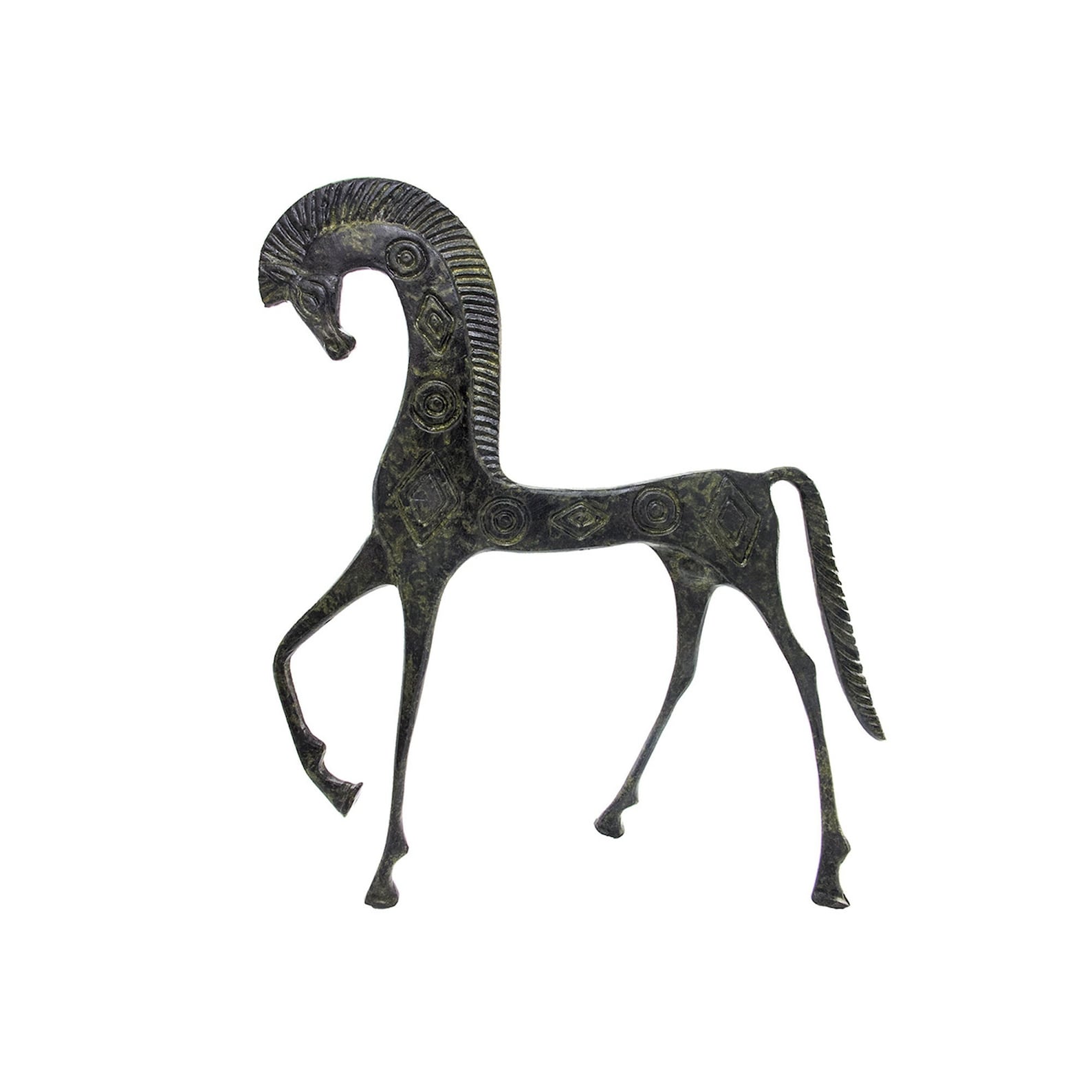 Leaning Mycenaean Greek Horse Sculpture Bronze Handmade Statue - Etsy