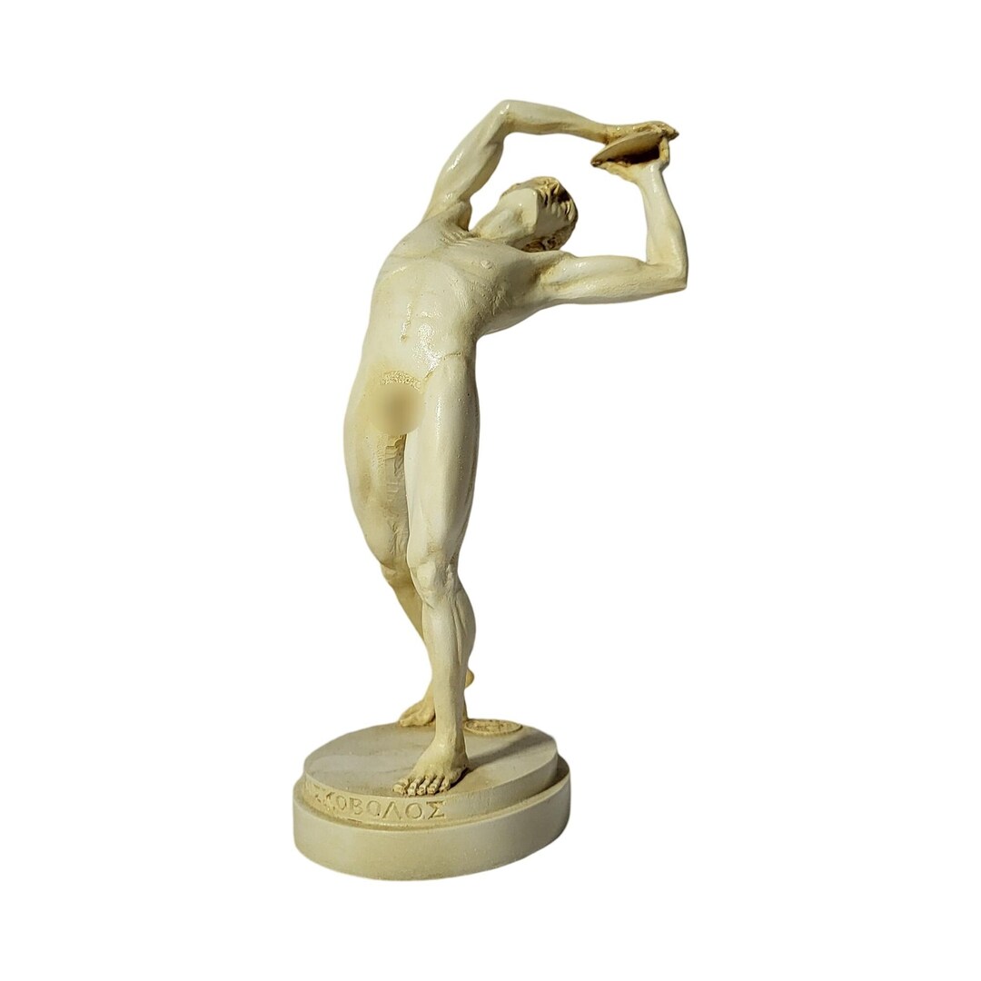 Disc Thrower Statue Ancient Greek Olympic Games Sculpture 22cm ...