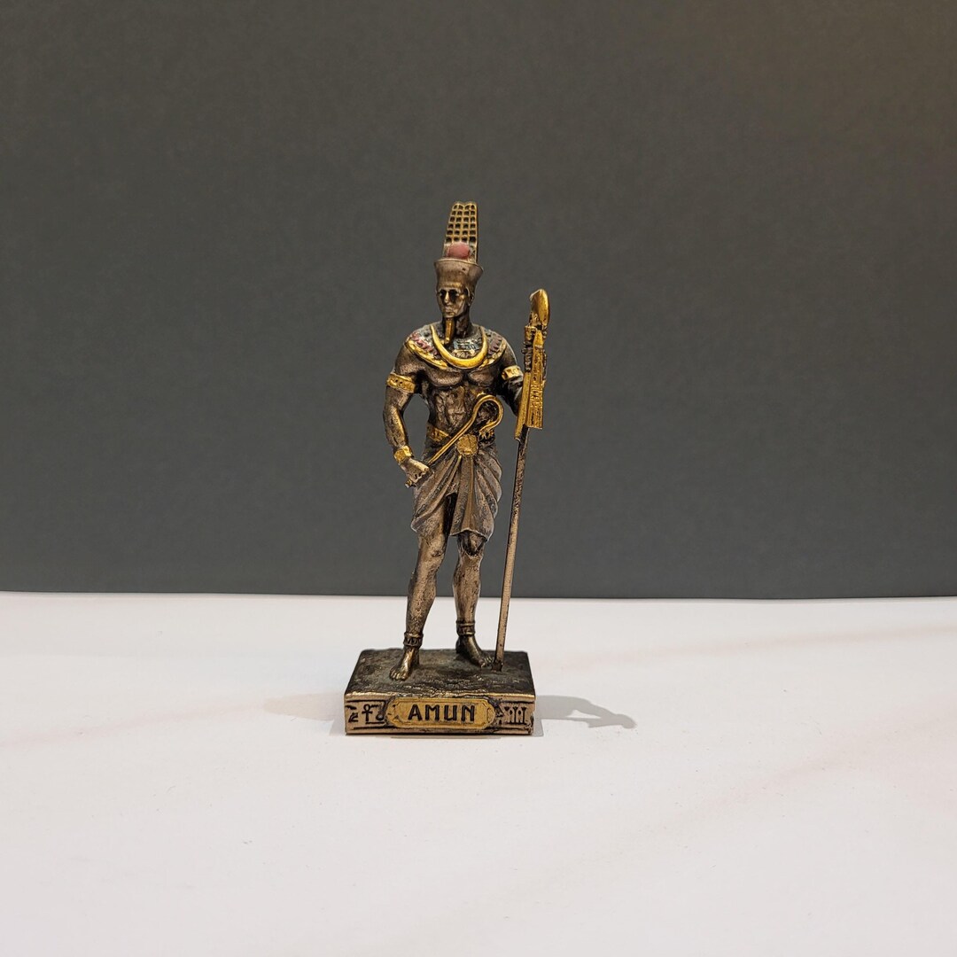 Amun God Mini Statue Ancient Egyptian Myhtology Sculpture 9cm - Etsy