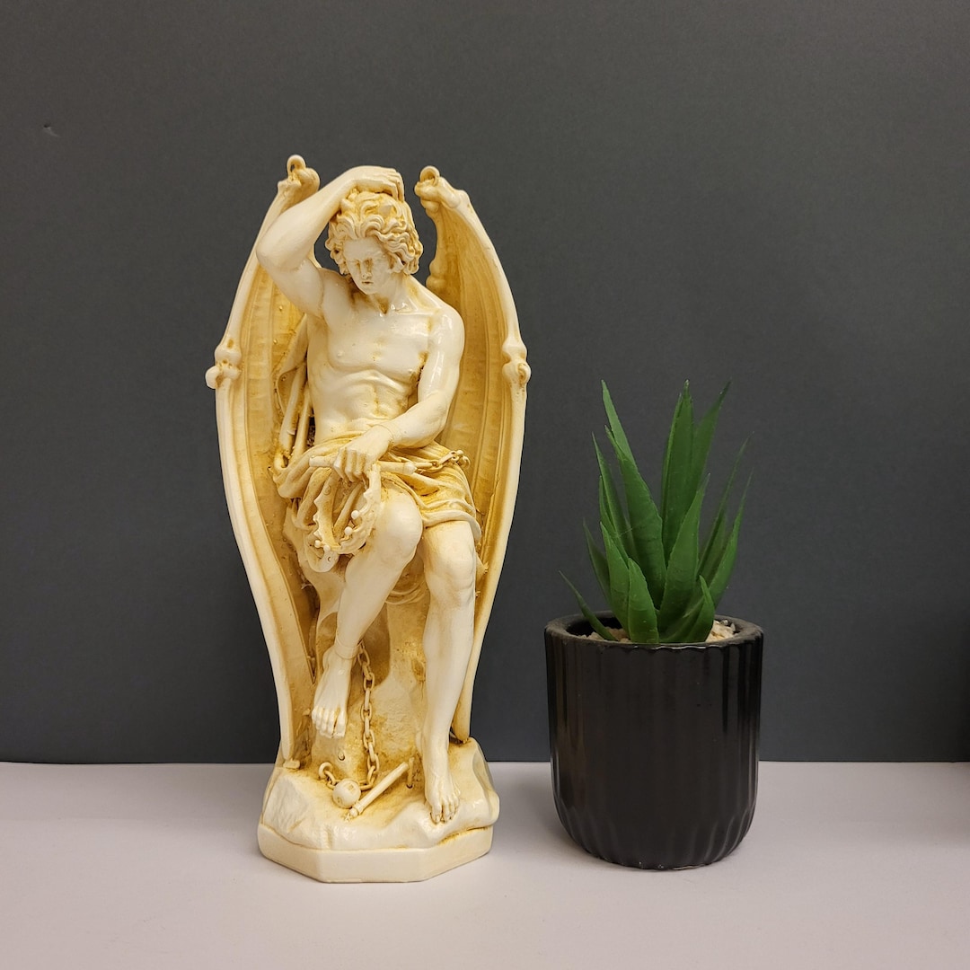 Lucifer Demon Statue Greek Handmade Vintage Sculpture 9.80 - Etsy