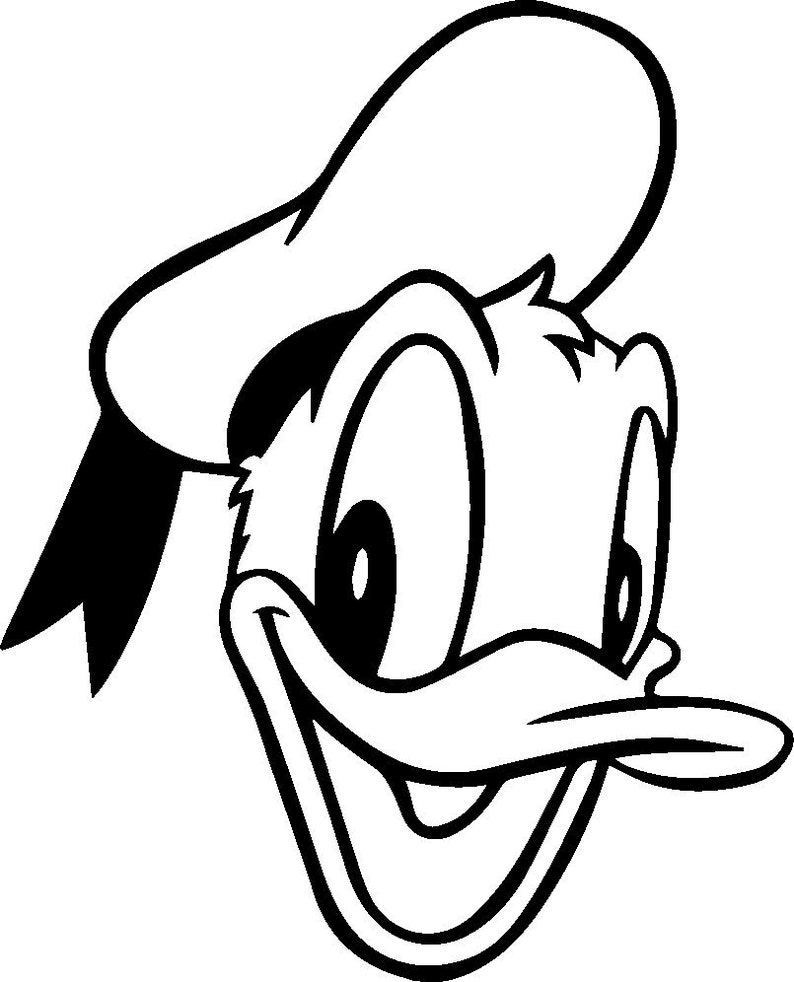 Contorno del Pato Donald SVG | Etsy