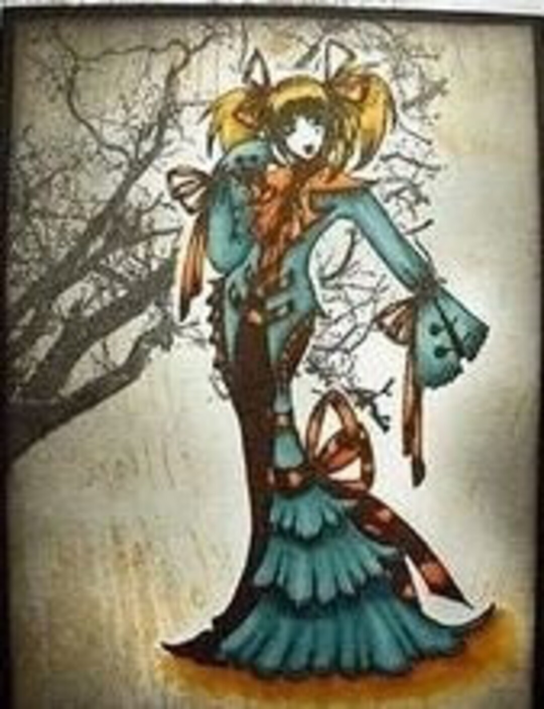 Miss Gothic Unmounted Rubber Stamp - Etsy