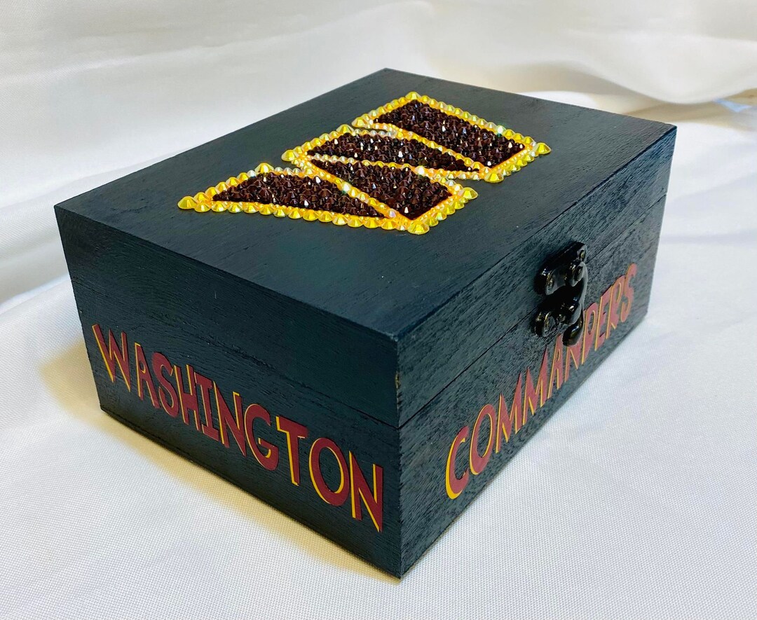 Keepsake Treasure Chest Trinket Jewelry Stash Memory Wood Stained NFL ...