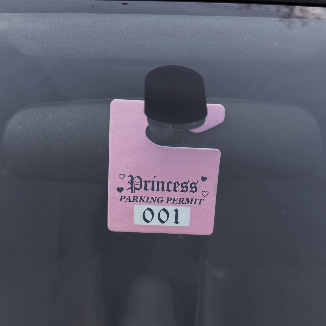 Princess 001 Parking Permit Air Freshener - Pink Bubble Gum Hang Tag - Etsy