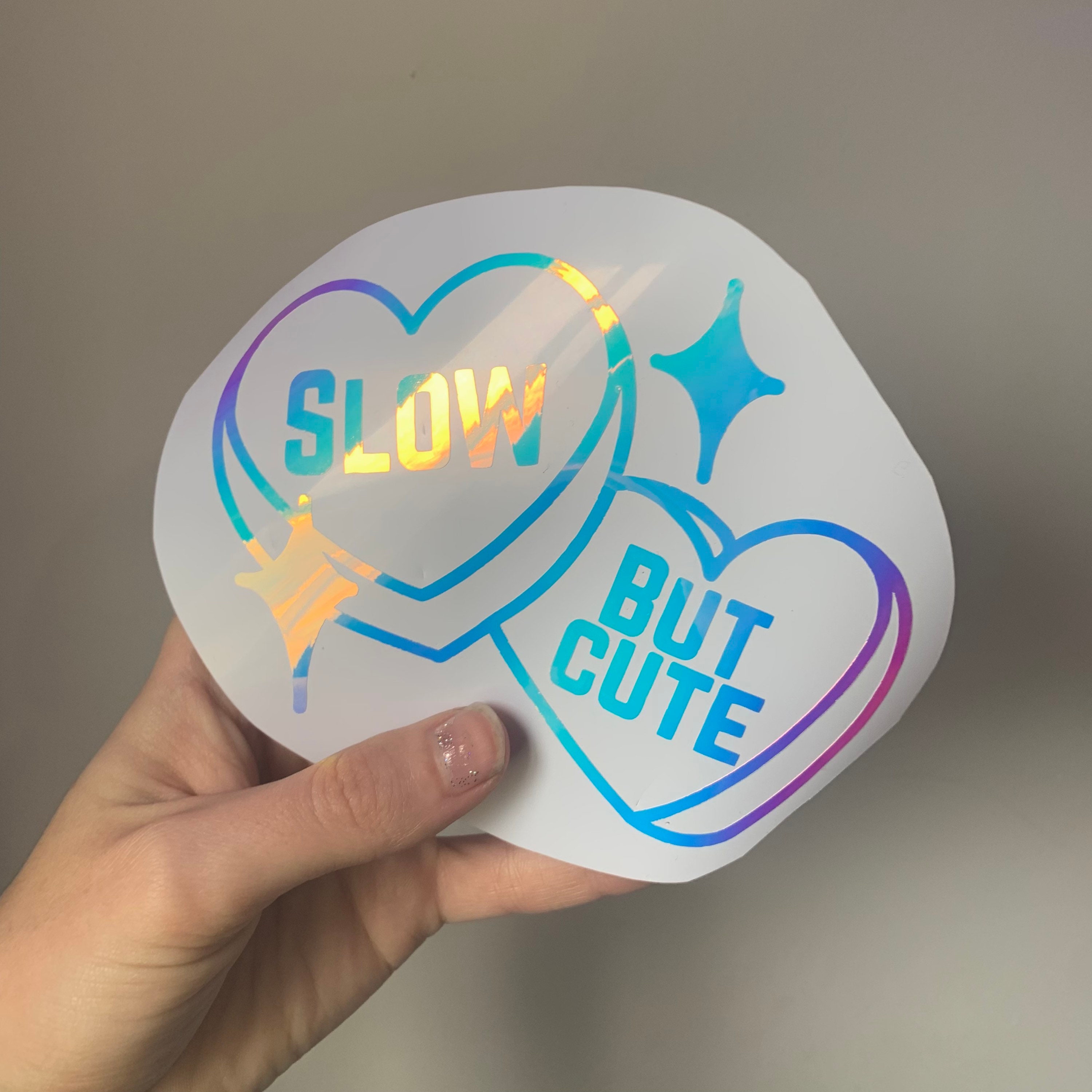 Slow but Cute Candy Hearts Kawaii Car Vinyl Decal / Cute Heart - Etsy