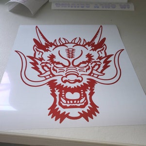 Chinese Dragon Face Car Vinyl Decal / Huge Car Decal - Etsy