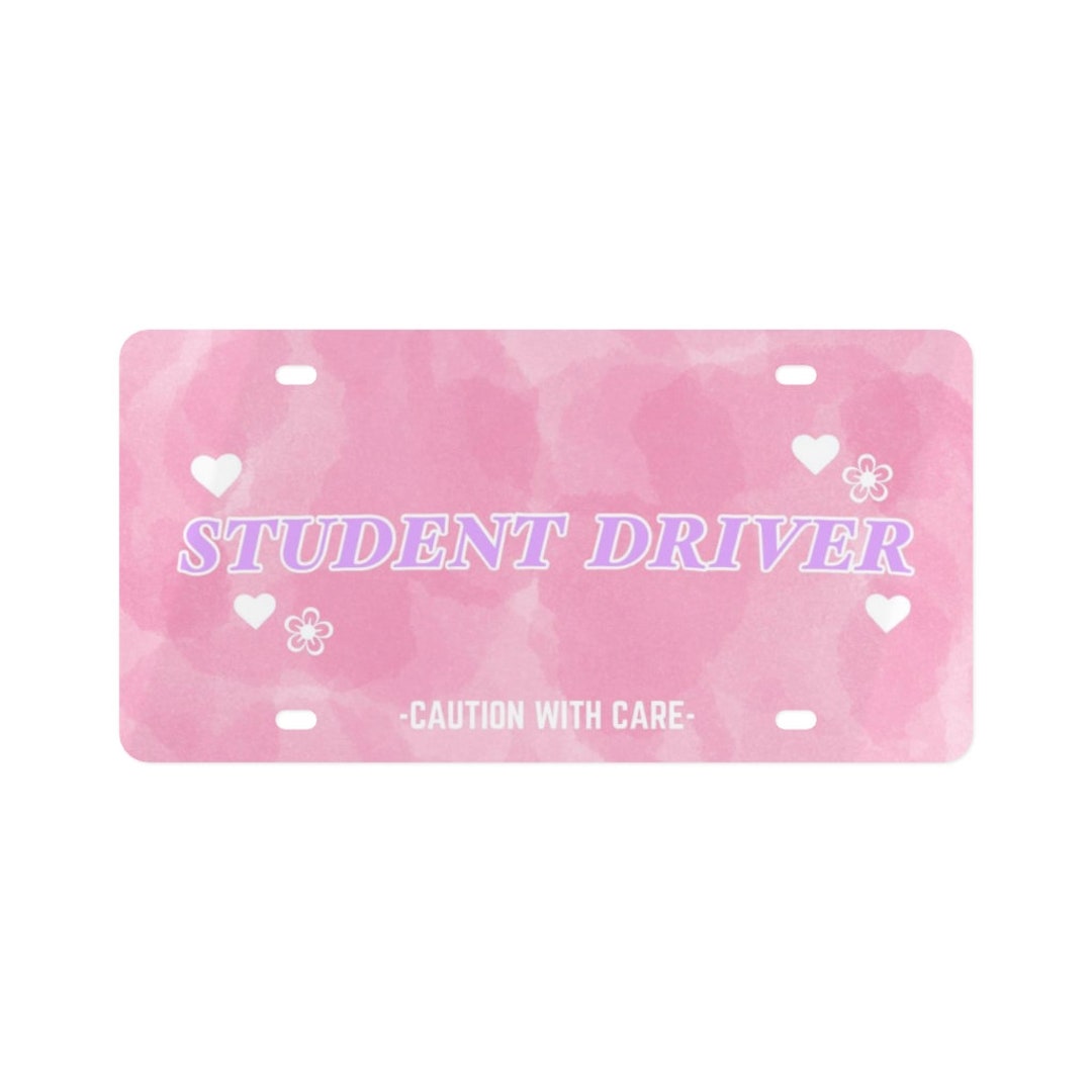 Kawaii Student Driver License Plate Replacement Cover / Cute - Etsy