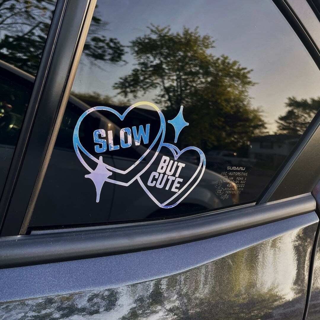 Slow but Cute Candy Hearts Kawaii Car Vinyl Decal / Cute Heart Candy ...