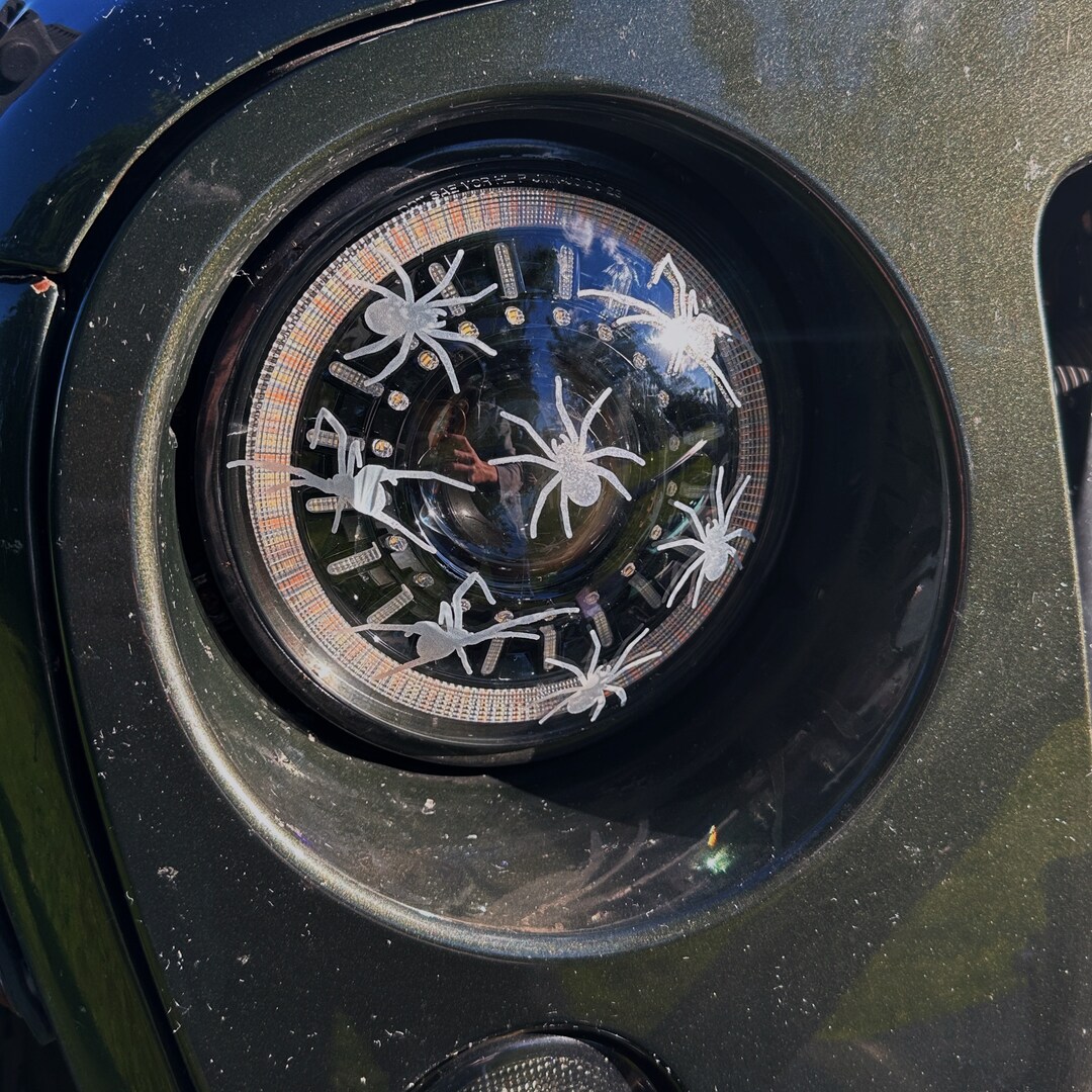 16 Assorted Spiders Headlight Taillight Decals 2 Sticker Sheets Glitter ...