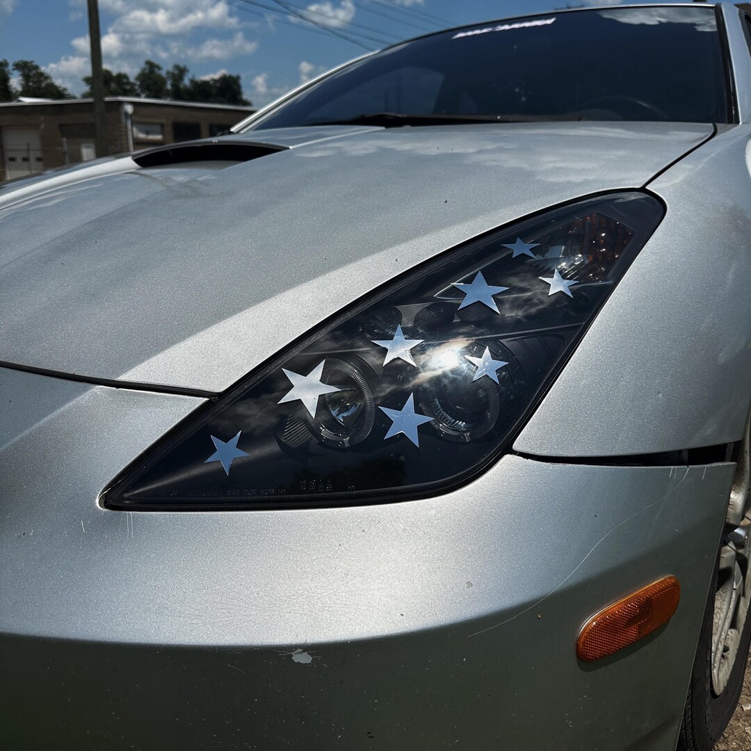 16 Assorted Stars Headlight Taillight Decals 2 Sticker Sheets Glitter ...