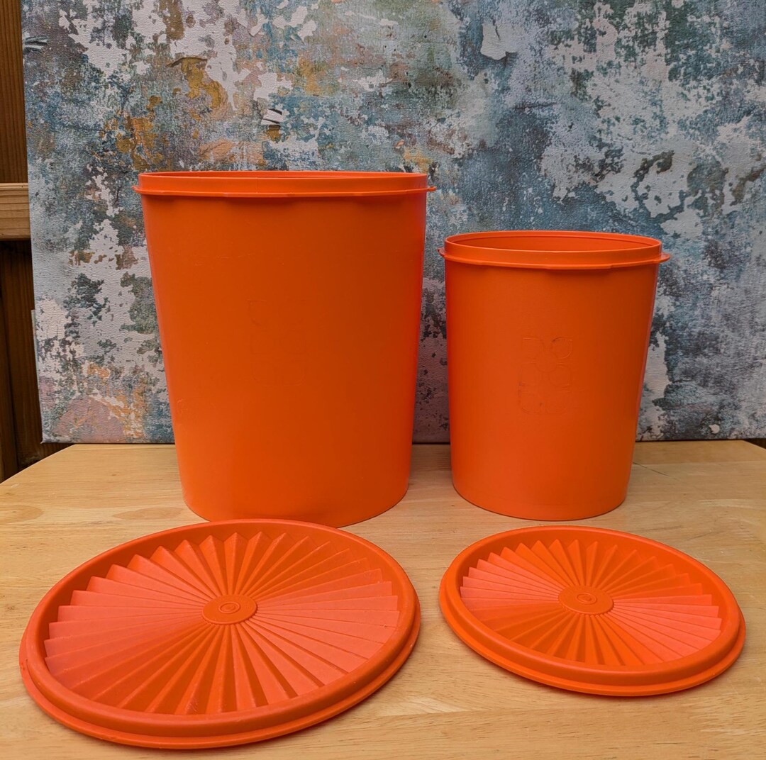 Tupperware Storage Vintage Tupperware Retro Container Vintage Orange ...