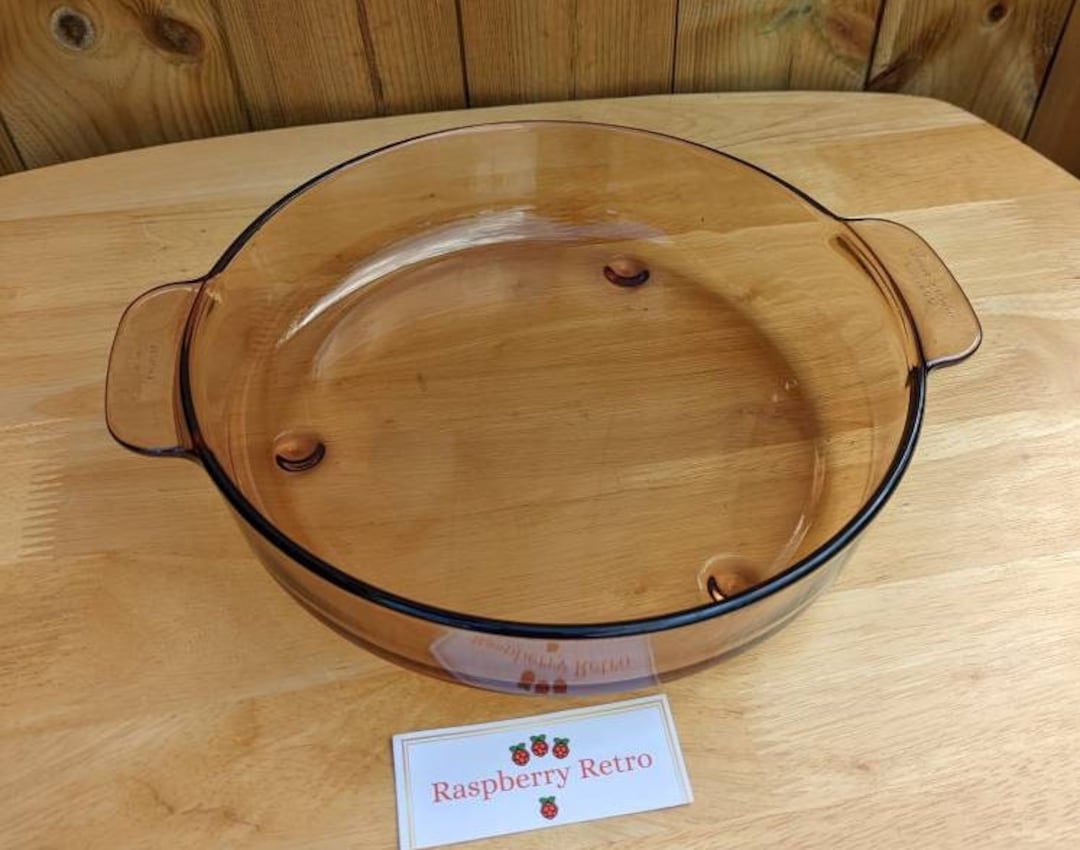 Vintage Vision Corning France Glass Dish Pan Microwave Browner Smoked ...