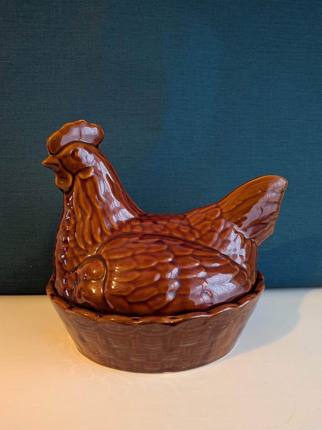 Vintage Hen Egg Crock Chicken Egg Holder Pottery Chicken Egg Holder ...