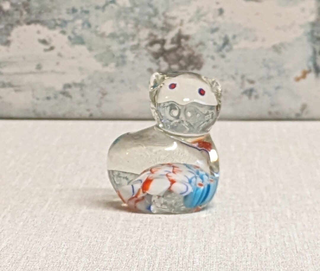 Vintage Glass Paperweight, Cute Cat, Glass Murano Style Cat, Cat ...