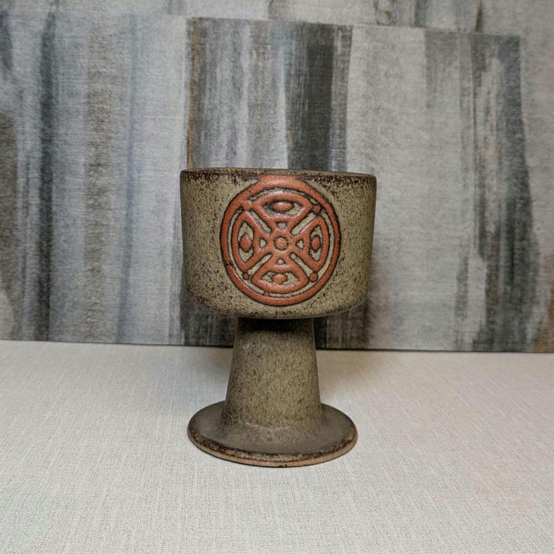 Tremar Pottery Goblet, Cornish Pottery, Celtic Knot Pottery, Pottery ...