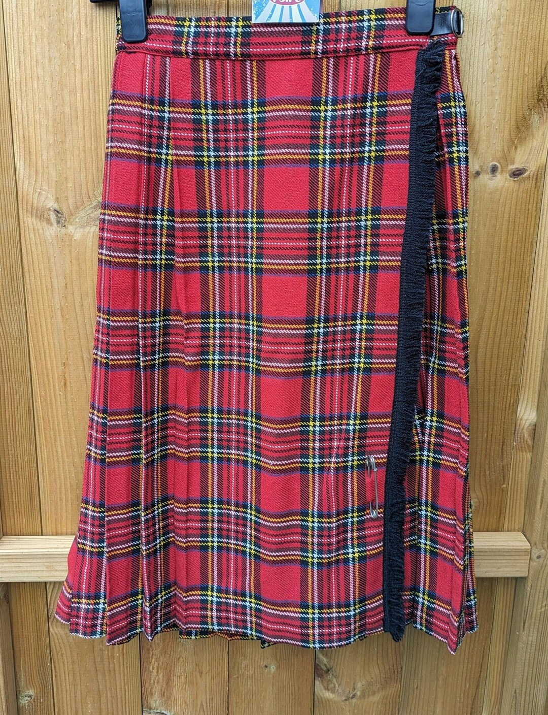 Vintage Kilt Vintage Clothing Red Kilt Red Tartan Plaid Kilt Wrap Skirt ...