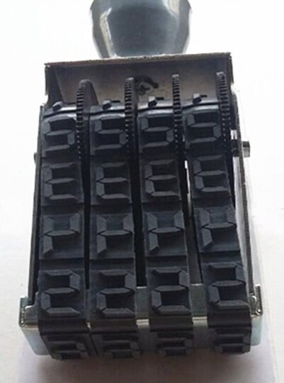 Numbers Digit Rotary Stamp 2 / 3 / 4 / 5 / 6 Rows , Digital Numbers ...