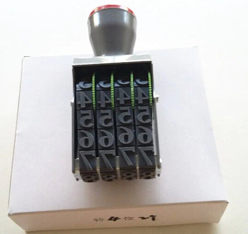 Numbers Digit Rotary Stamp 2 / 3 / 4 / 5 / 6 Rows Digital - Etsy