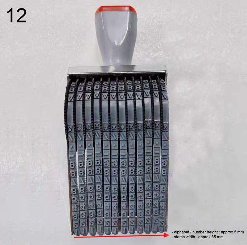 3mm / 5 Mm Alphabets Numbers Rotary Stamp 8 / 9 / 10 / 11 / 12 / 13 ...