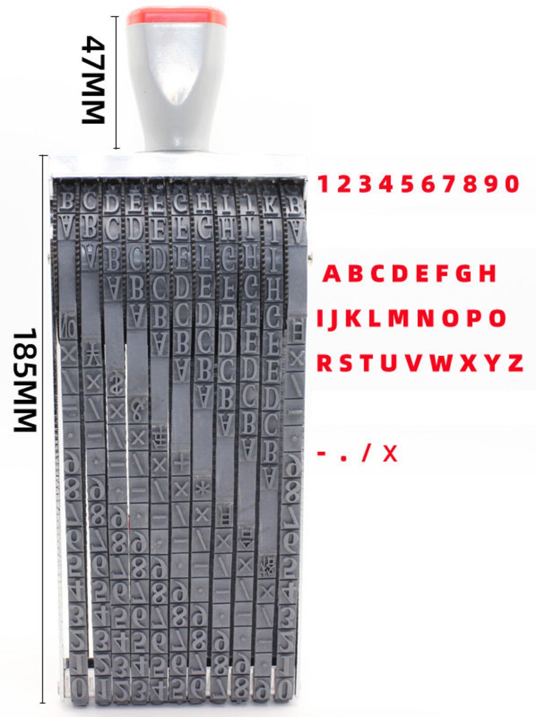 8mm Alphabets & Numbers Height Rotary Stamp 10 / 11 / 12 / 13 / 14 / 15 ...