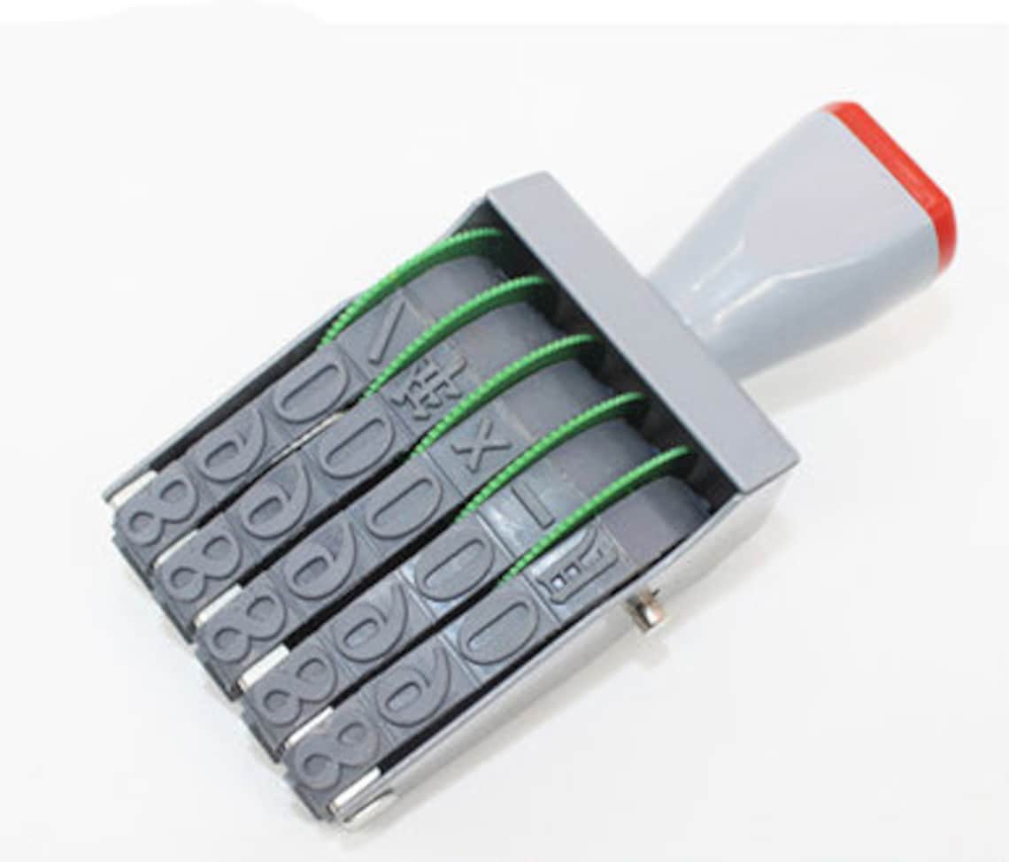 Numbers Digit Rotary Stamp 2 / 3 / 4 / 5 / 6 Rows , Digital Numbers ...