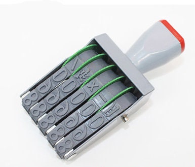 Numbers Digit Rotary Stamp 2 / 3 / 4 / 5 / 6 Rows , Digital Numbers ...