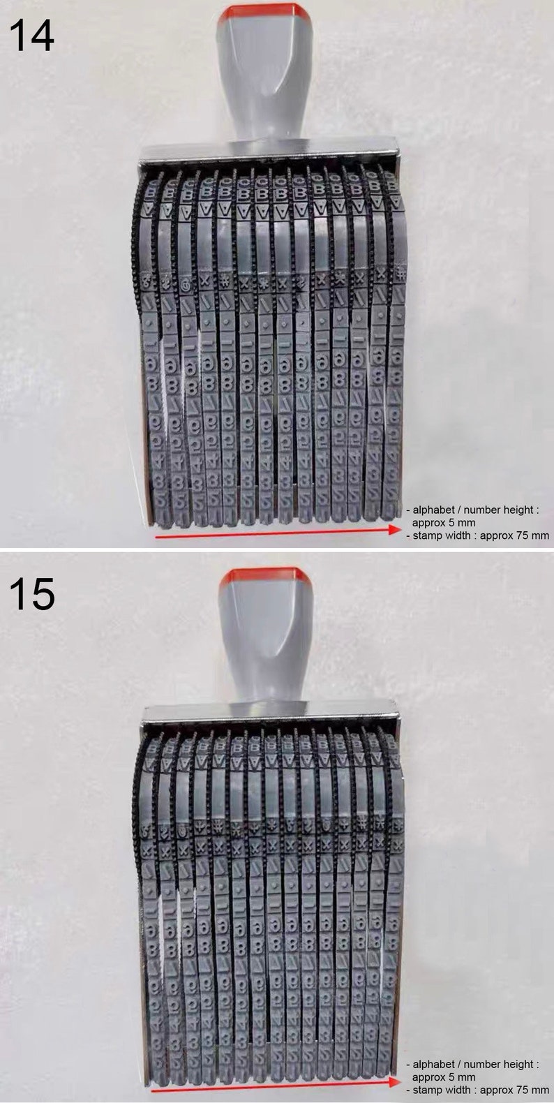 3mm / 4mm / 5 Mm Alphabets Numbers Rotary Stamp 8 / 9 / 10 / 11 / 12 ...