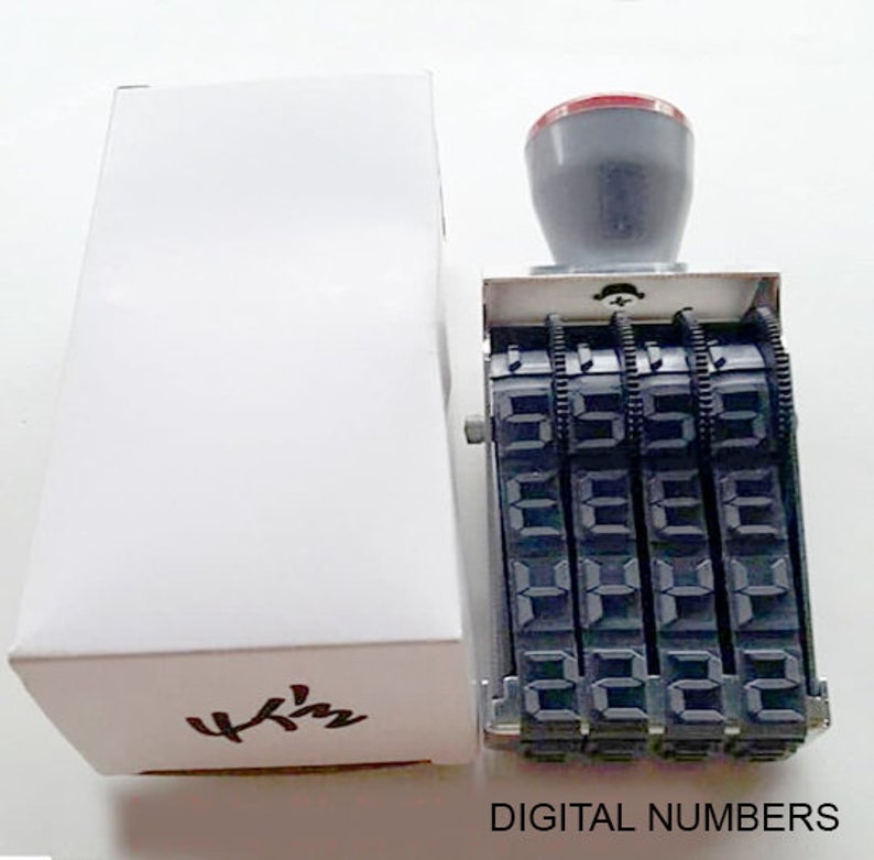 Numbers Digit Rotary Stamp 2 / 3 / 4 / 5 / 6 Rows , Digital Numbers ...