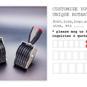 Numbers Digit Rotary Stamp 2 / 3 / 4 / 5 / 6 Rows , Digital Numbers ...