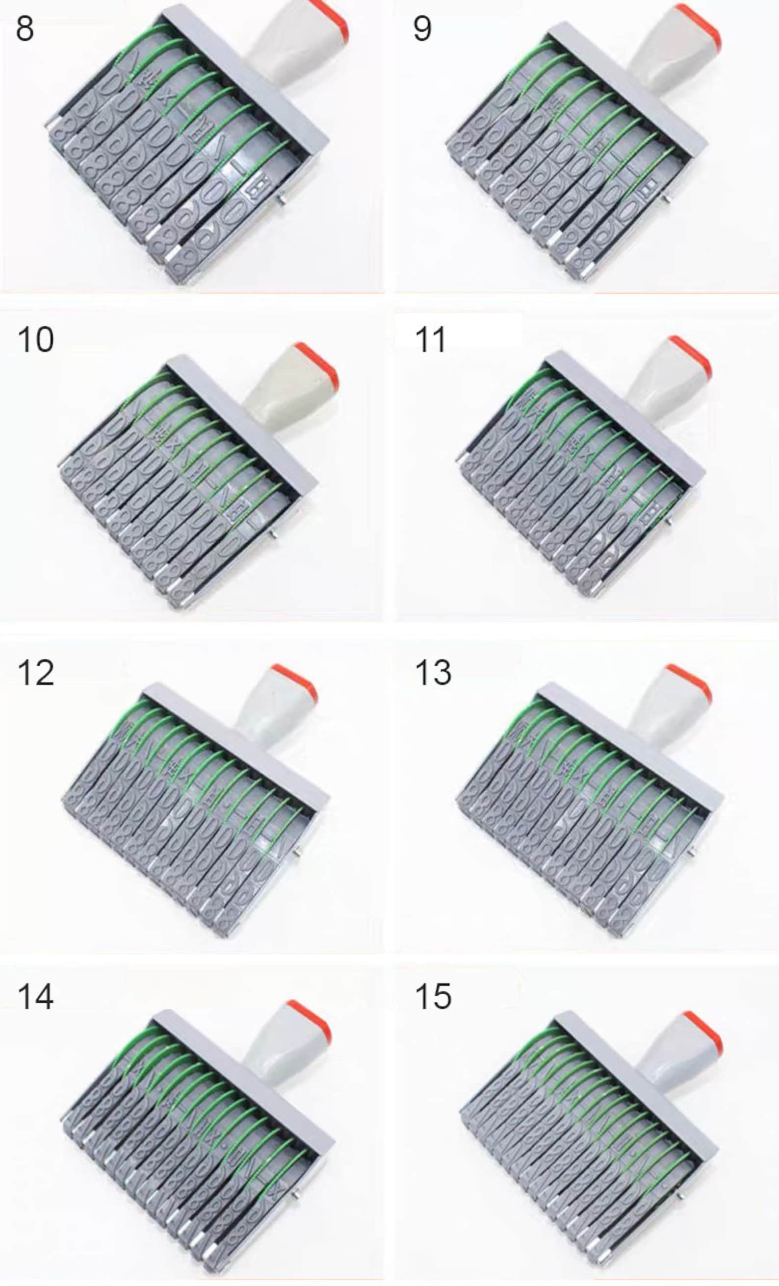 Numbers Digit Rotary Stamp 2 / 3 / 4 / 5 / 6 Rows , Digital Numbers ...