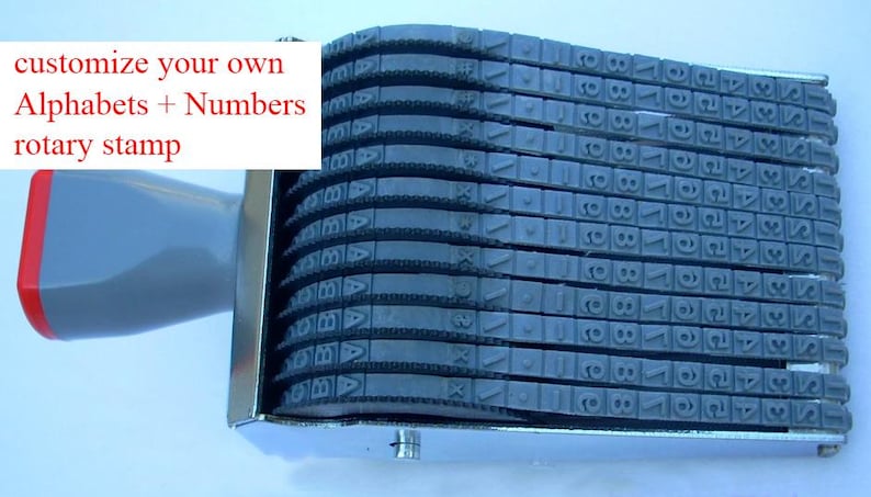 3mm / 4mm / 5 Mm Alphabets Numbers Rotary Stamp 8 / 9 / 10 / 11 / 12 ...
