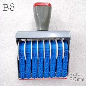 Numbers Digit Rotary Stamp 2 / 3 / 4 / 5 / 6 Rows , Digital Numbers ...