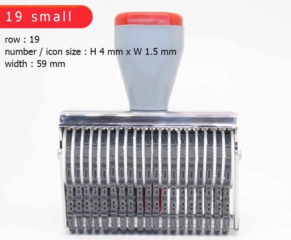 Number Date Code 19 & 20 Rows Rotary Stamp - Etsy