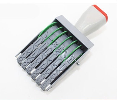 Numbers Digit Rotary Stamp 2 / 3 / 4 / 5 / 6 Rows , Digital Numbers ...