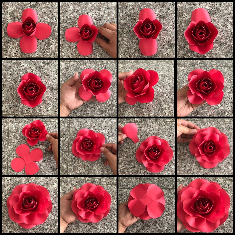 PDF & SVG MINI Rose Template - Etsy