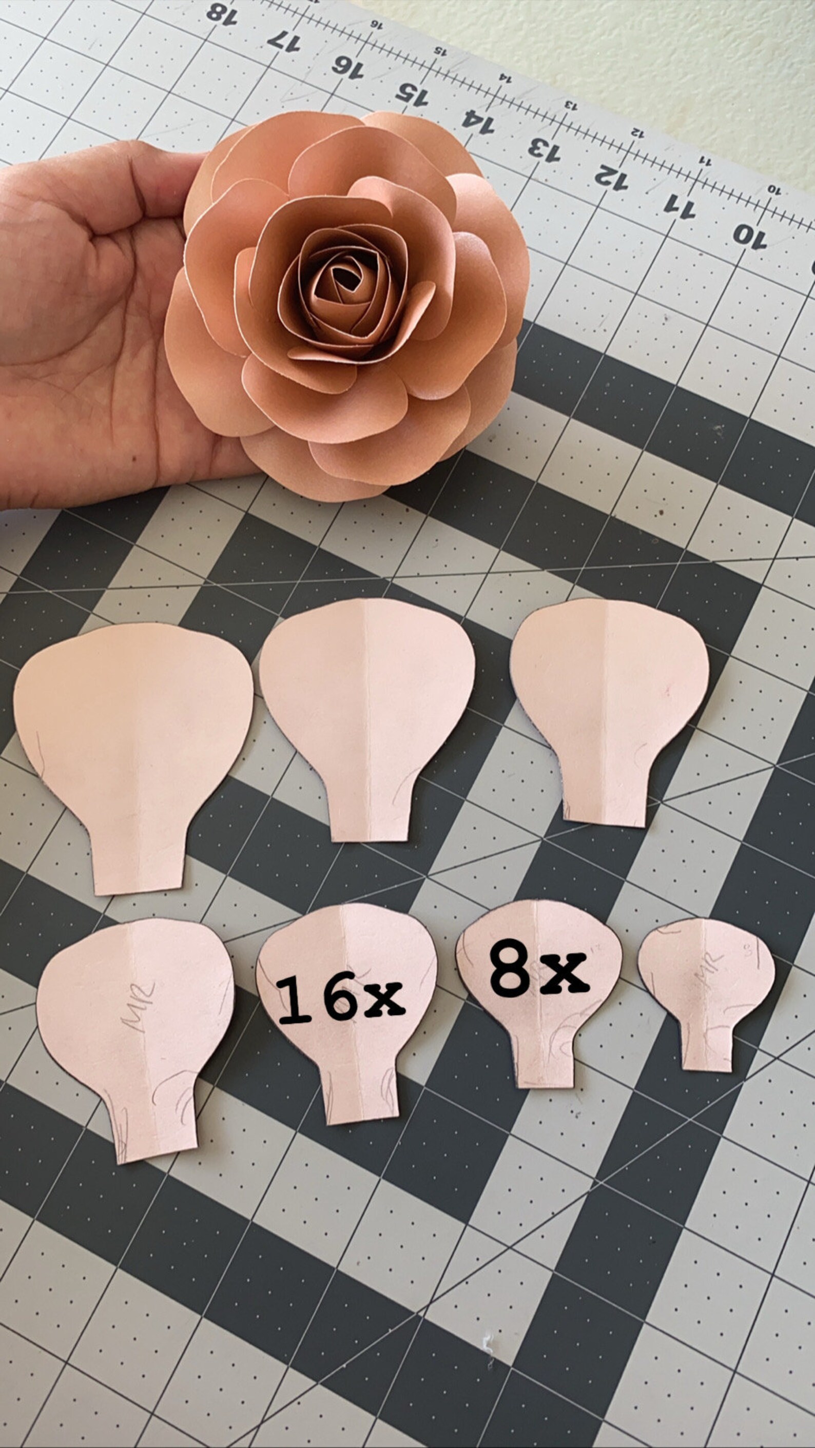 PDF & SVG MINI Rose Template - Etsy