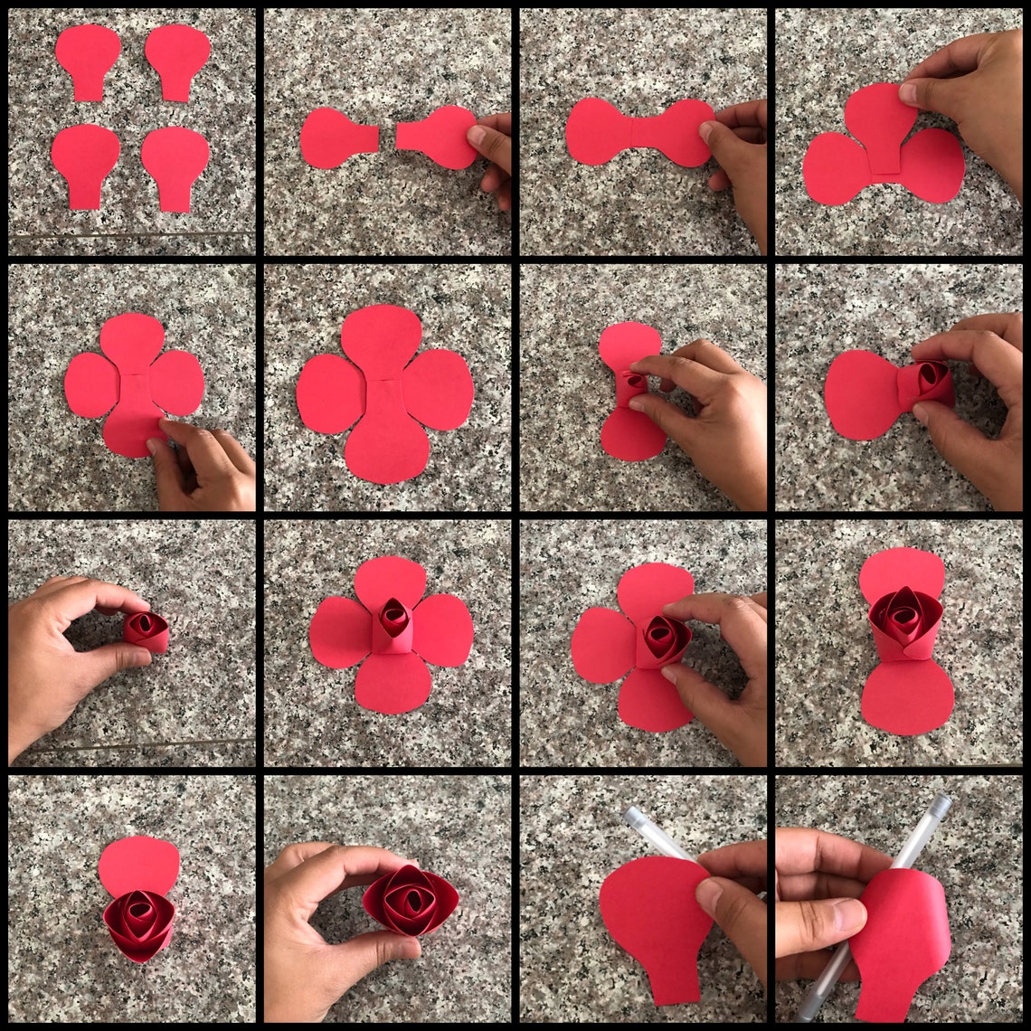 PDF & SVG MINI Rose Template - Etsy