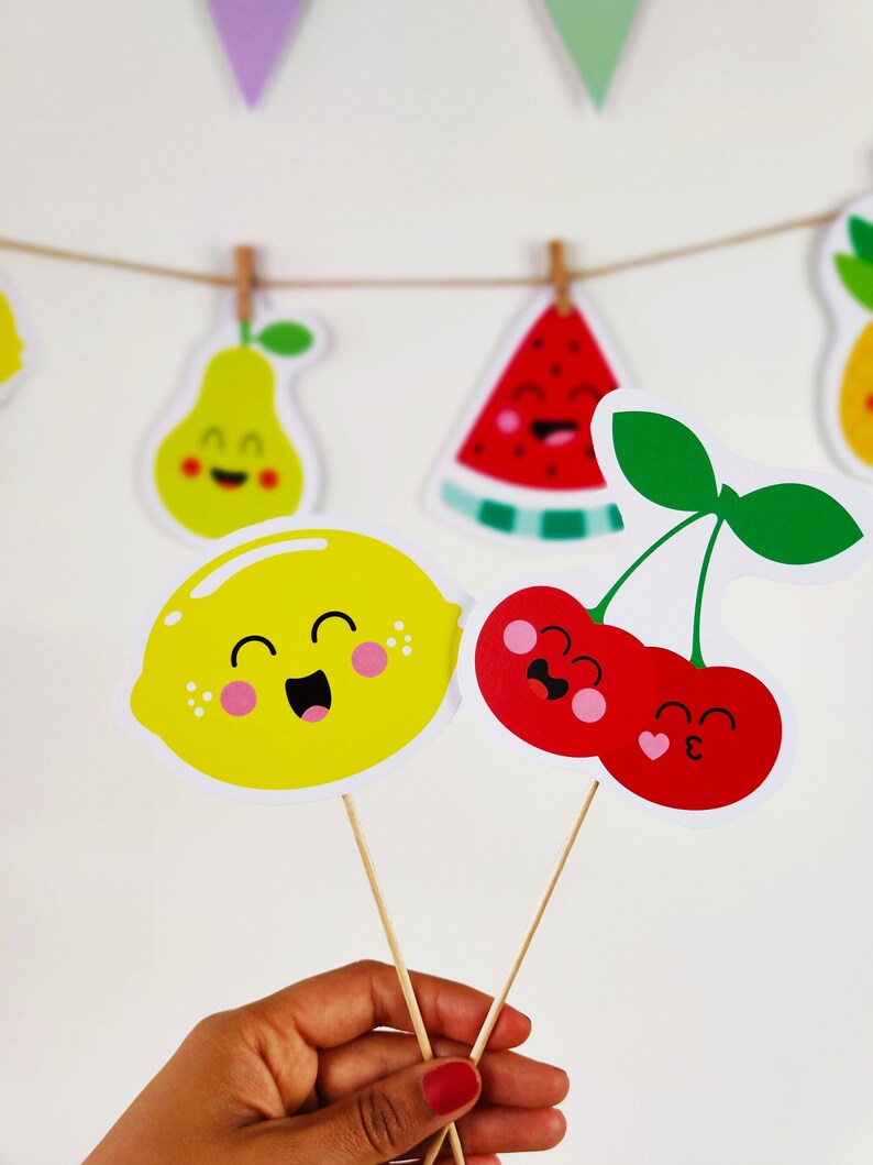 Decoración fiesta Frutas, personalizada, imprimible, archivo digital ...