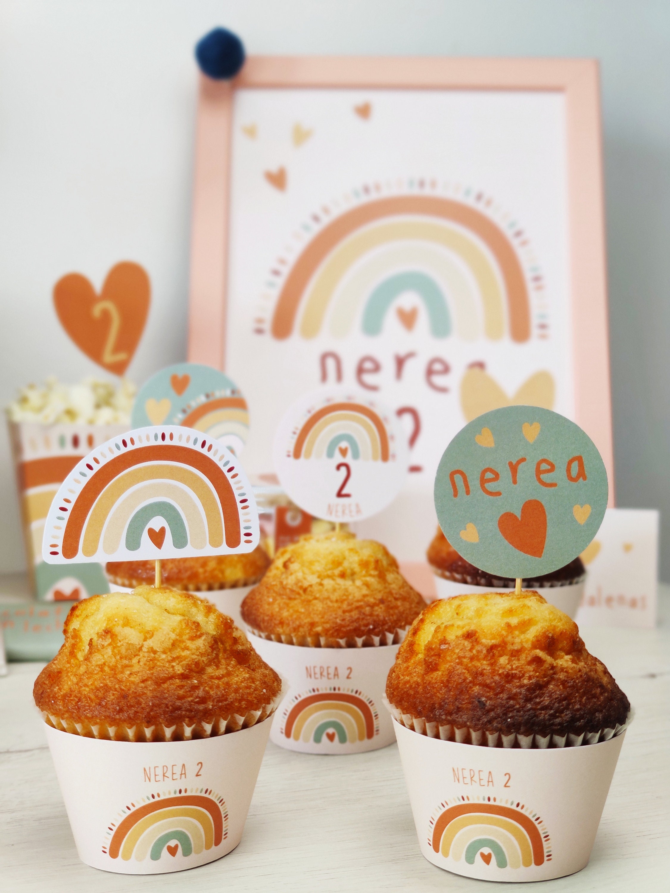 Rainbow Boho Terracotta Printable Kit in PDF, Personalized, Ready to ...