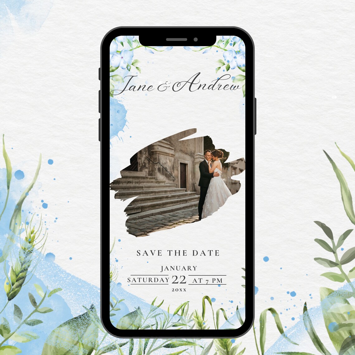 Digital Wedding Invitation Template Edit With Canva - Etsy