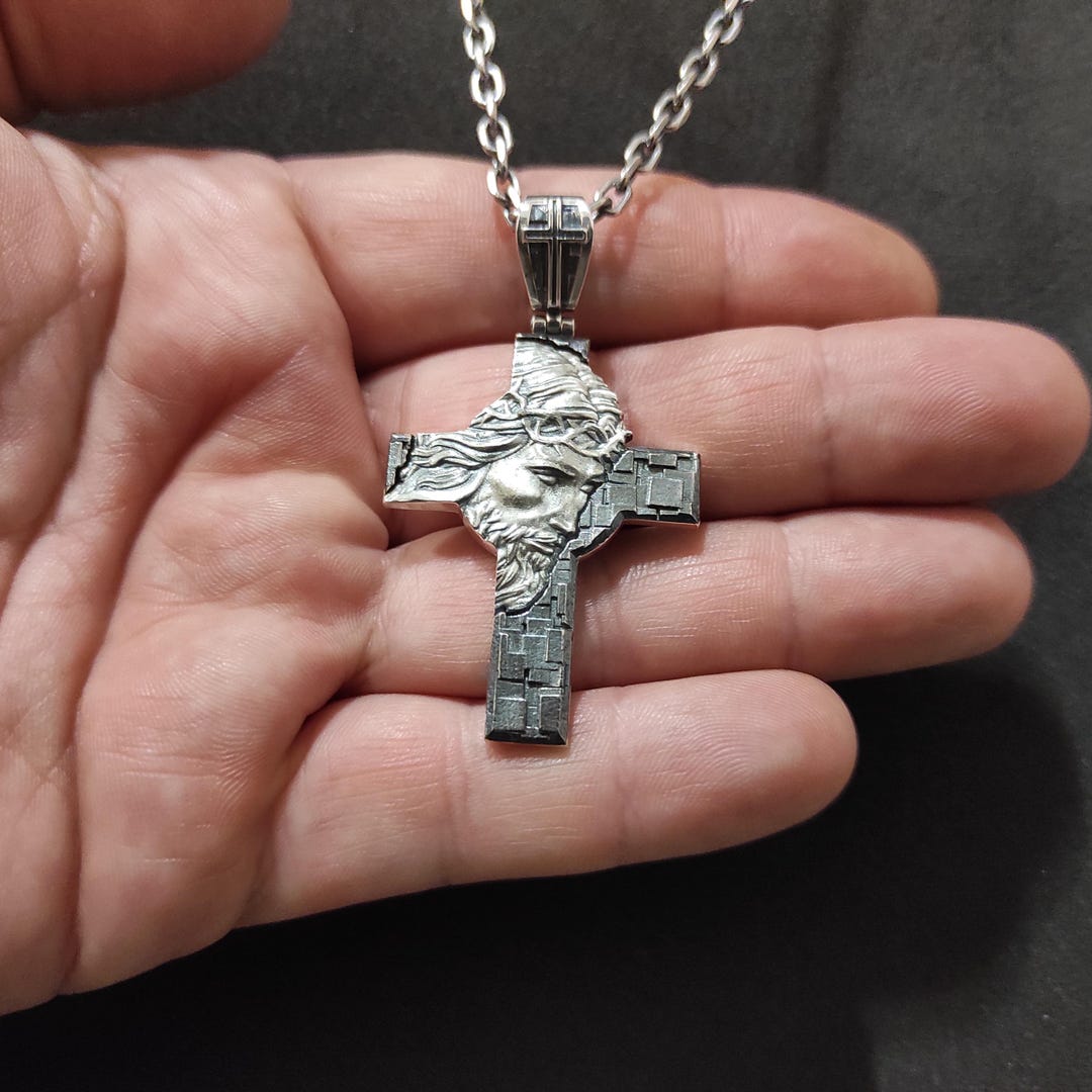 Personalized Sterling Silver Jesus Cross Necklace: Christian Religious ...